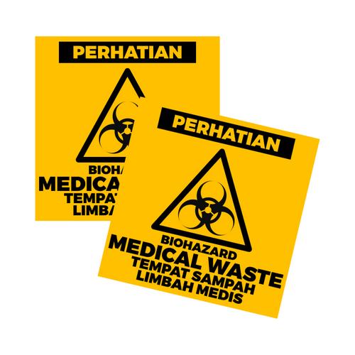 Jual Stiker Tempat Sampah Limbah Medis Stiker Sampah Infeksius ...
