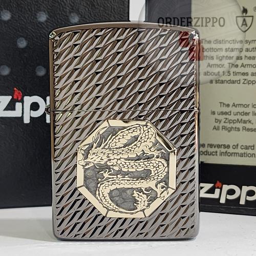 Jual Zippo Original Armor Black and Gold Dragon Scale 2 sisi Japan ...