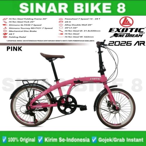 Jual Sepeda Lipat EXOTIC 2026 AR Ukuran 20 Inch 7 Speed Rem Cakram ...