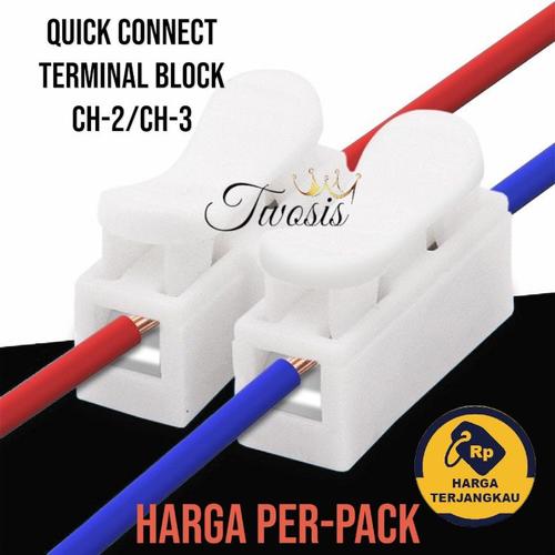 Jual CH2 CH3 QUICK CONNECTOR WIRE SPRING TERMINAL SAMBUNGAN KABEL ...