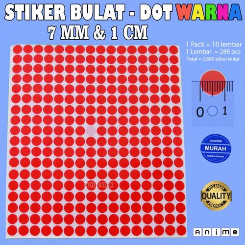 Jual Stiker Bulat Warna 1 cm - COLOR DOT STICKER - Stiker Warna Bulat ...