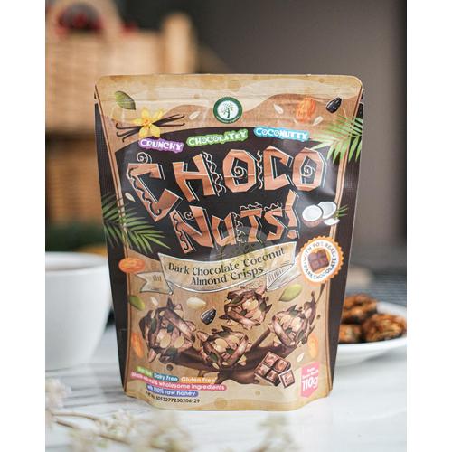 Jual CHOCONUTS - DARK CHOCOLATE COCONUT ALMOND CRISPS 110GR - Kota ...