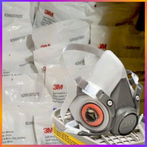 Jual 3M Half Facepiece Reusable Respirator 6000 Series 6200/07025(AAD ...