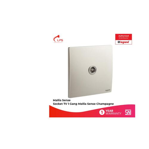Promo Legrand Stop Kontak Socket TV RJ11 1 Gang Mallia Sense Champagne ...