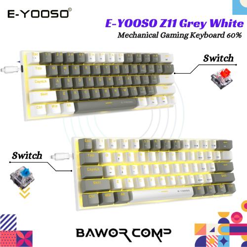 Jual E-YOOSO Z11 White Grey Two Tones 60% Mini Hotswap Mechanical ...
