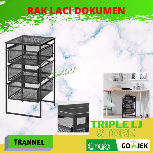 Promo Unit Rak Arsip Laci Dokumen Bawah Meja Kerja Troli 3 Susun Besi ...