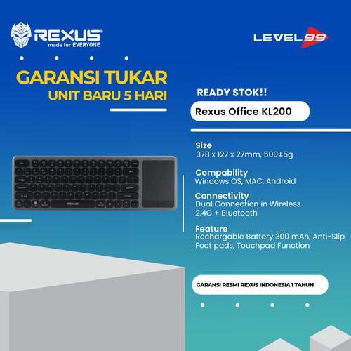 Jual REXUS KL200 OFFICE Keyboard - Kota Surabaya - Level99ID | Tokopedia