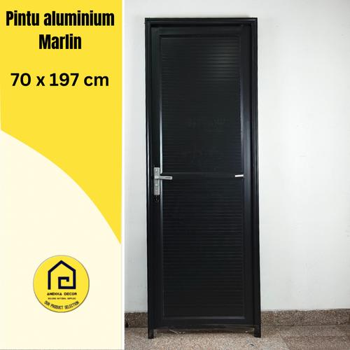 Jual Pintu Kamar Mandi Aluminium Marlin Platinum Full Panel - urat kayu ...