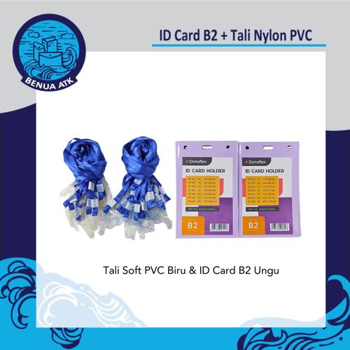 Promo Bundling ID Card B2 + Tali ID Nylon Soft PVC Dataflex [NYLKSFP] - B2PINK+HIJAU - Kota ...
