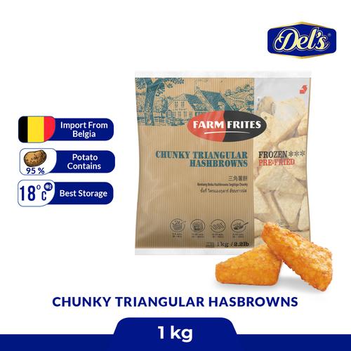 Jual Farm Frites Chunky Triangle Hashbrown / Kentang Triangle Hashbrown ...