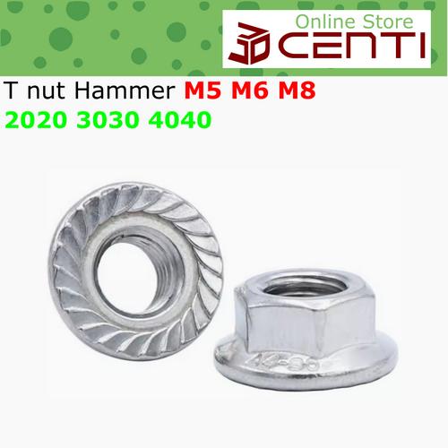 Jual Mur Stainless Flange Nut Topi Hammer head M3 M4 M5 M6 M8 M10 SS304 steel - M3 - Kab. Sleman ...