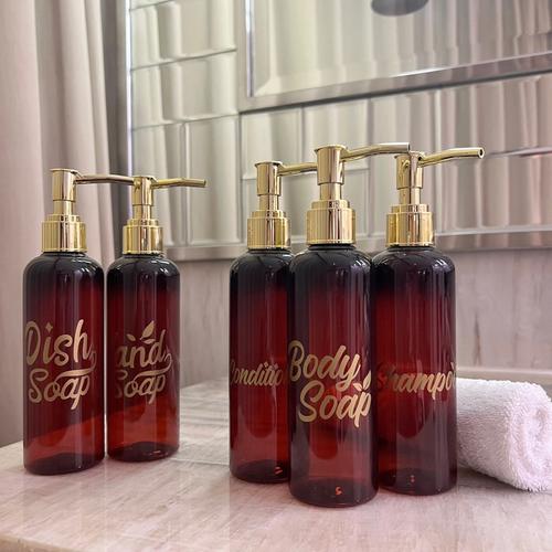Jual botol coklat 250ml LN GOLD LONG PIPE pump lotion luxury ...