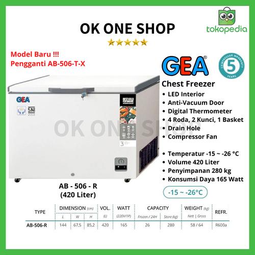 Jual GEA Chest Freezer AB-506-R | AB-506R (Luar kota) via Kargo ...