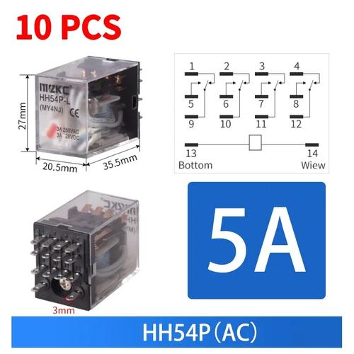 Jual Miniature Control Relays Small Intermediate Relay HH54P Base ...