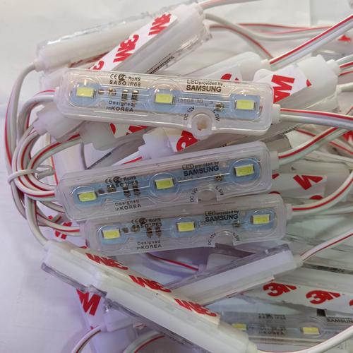 Jual lampu led modul 3 mata saso samsung DC 12V 1.5W ip68 putih harga 50pc - Kota Tangerang ...