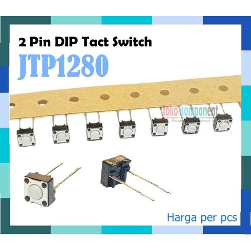 Jual Tactile Push Button 2P JTP1280 Switch 2 pin white putih - Kota ...