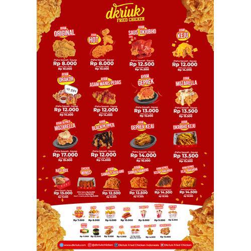 Jual POSTER MEDIA PROMOSI DKRIUK UKURAN A3 - All Menu - Kota Bogor ...