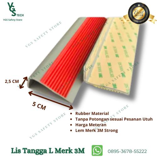 Promo Step Nosing Lis Tangga Pengaman Anti Slip Type L 5cm + Perekat 3M ...