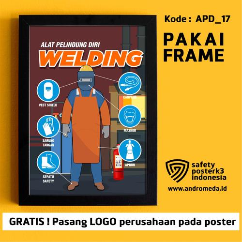Jual Safety Poster K3: Alat Pelindung Diri Welding + Frame - 60x42cm ...