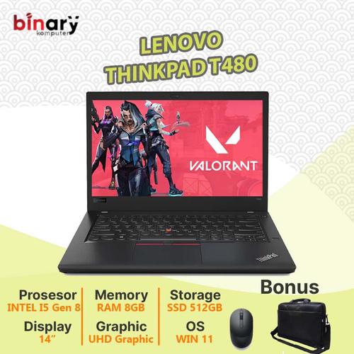 Jual Laptop Lenovo i5 Thinkpad T480 Core i5 Gen8 RAM 8GB SSD 512GB Windows 11 Touch Screen ...