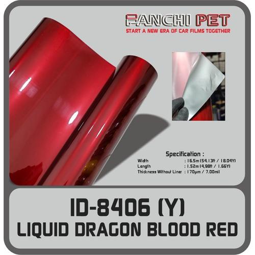 Jual 50CM Sticker FANCHI ID-8406 Y Liquid Dragon Blood Red PET per 50CM ...