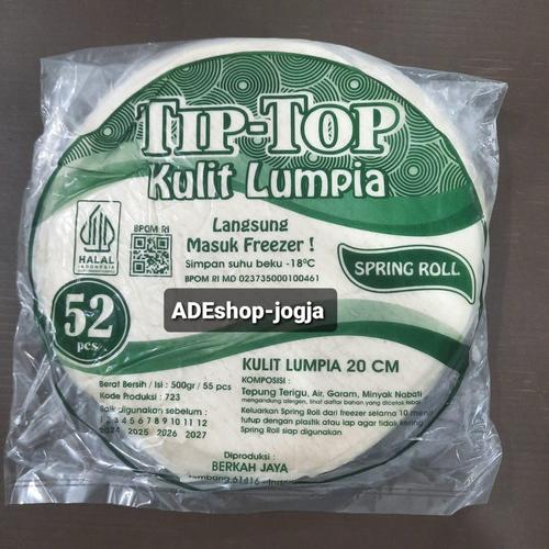 Jual kulit lumpia Tip Top spring roll piscok bulat 20 cm Tip-Top 500 gr ...