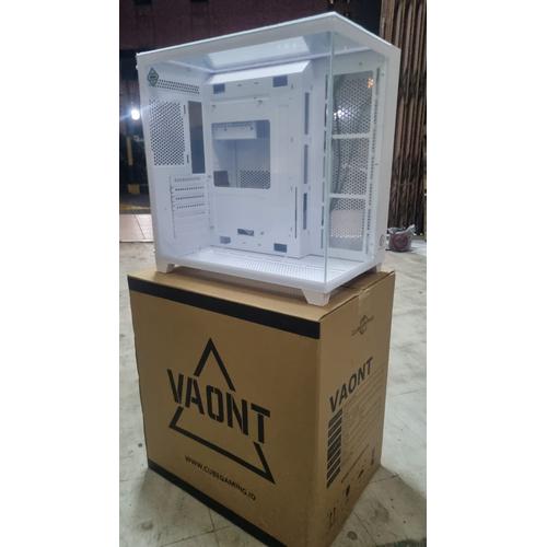 Jual Cube Gaming VAONT White - ATX Gaming Case - Panoramic View - Front ...