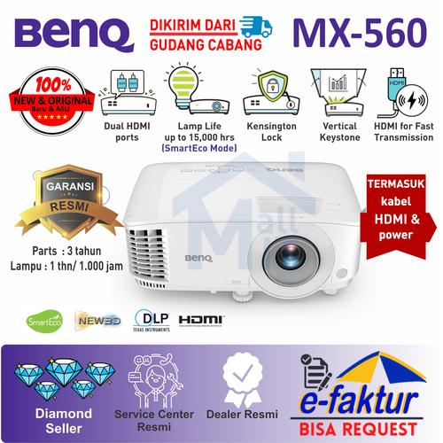 Promo Proyektor BenQ MX560 MX-560 MX 560 4.000 Lumens XGA DLP GARANSI RESMI Cicil 0% 3x - Kota ...