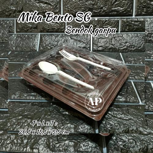 Jual Mika Bento SG Coklat / Mika Bento Sendok Garpu PER 10 PCS - Kota ...