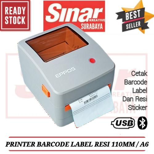 Jual PRINTER BARCODE LABEL 110MM EP420B THERMAL CETAK A6 BLUETOOTH DAN ...
