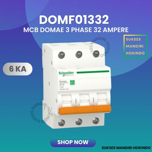 Promo MCB 3 Phase 32 Ampere 3p 32a 3pole Schneider Domae Baru 6kA ORI ...