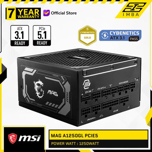 Promo MSI MAG A1250GL 1250W 80+ Gold PCIe 5.1 ATX 3.1 16 Pin [PSU ...