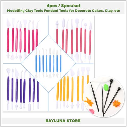 Jual 4pcs/set Decorating Clay Fondant Cake Carving Ball Tools for cakes ...