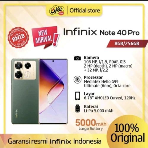Jual Infinix Note 40 Pro 5G(8GB/256GB) - Garansi Resmi Infinix Infonesia - Black - Kota Surabaya ...