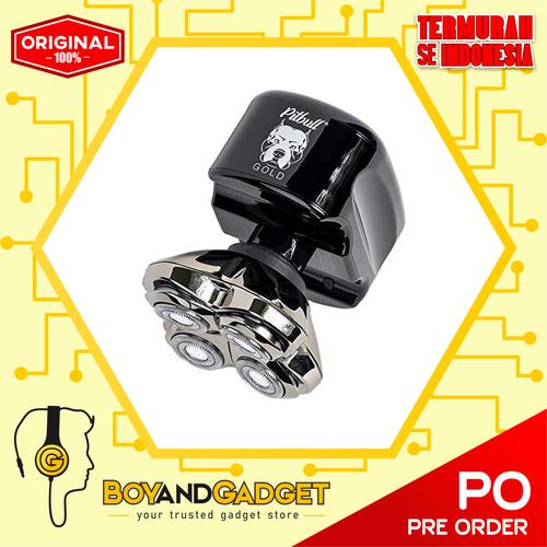 Jual Skull Shaver Pitbull Gold PRO Head Shaver for Men,Wet/Dry 4 Razor ...