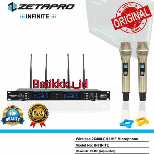 Jual Mic Wireless ZETAPRO INFINITE Original With Anti Feedback Built in ...