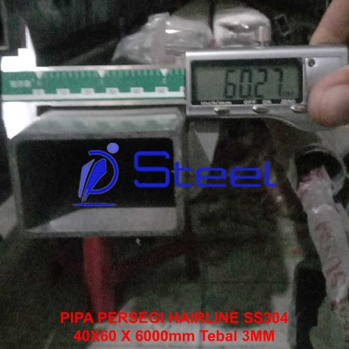 Jual PIPA PERSEGI SS304 40X60 X 6000mm | Hollow Stainless 304 - Tebal 2 ...