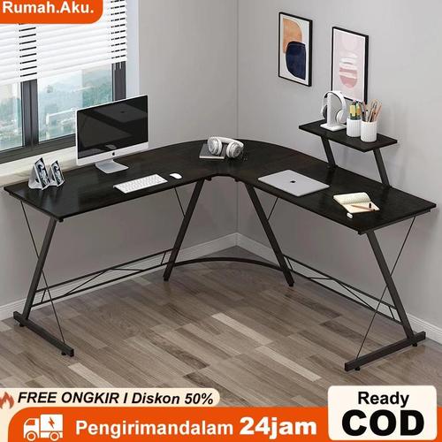 Jual RA Meja L Meja Kantor Serbaguna / Meja Belajar Murah L shaped Desk ...