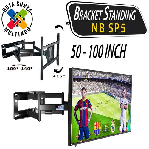Jual bracket braket breket tv swivel NB SP 5 ukuran 50 inch sampai 100 ...