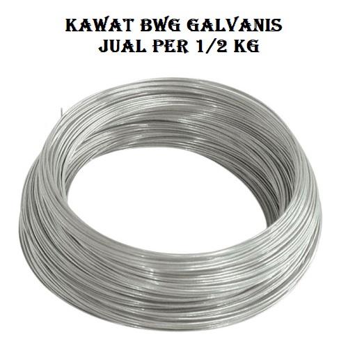 Jual Per 1/2 kg Kawat BWG Putih No 24 Galvanis 0.5 mm Alat Pengikat ...