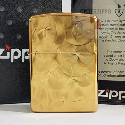 Jual Zippo Original Armor Gold Swirl design Titanium Plate 2 sisi Japan Official - Jakarta ...