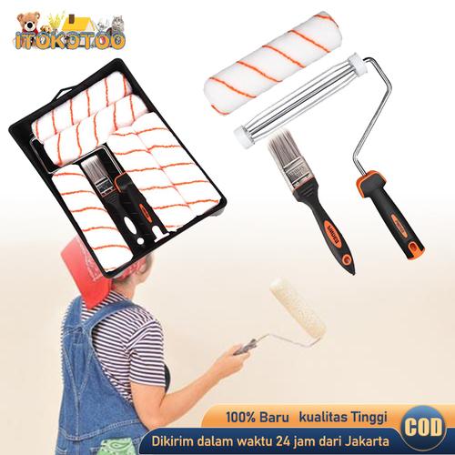 Jual 8pcs/set Kuas Roll Cat Dinding 9inch Roll Tekstur Texture Motif ...