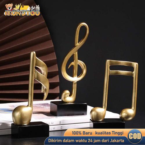 Jual Dekorasi Musik Resin Music Note Statue Untuk Rumah Kantor Dekorasi ...