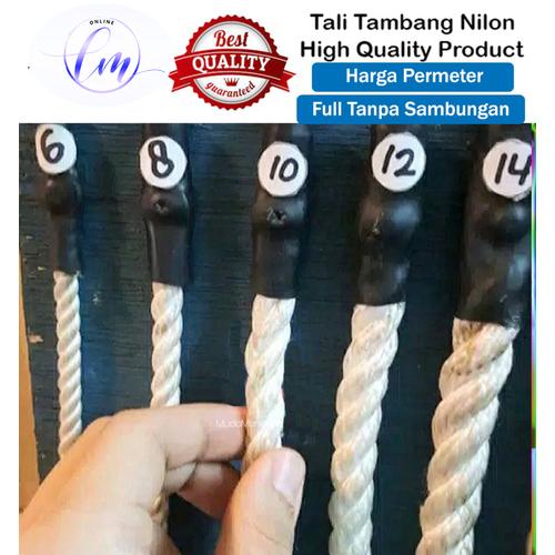 Jual Tali Tambang Nylon Nilon Tali Tambang PP Tali Tambang Putih Tali ...
