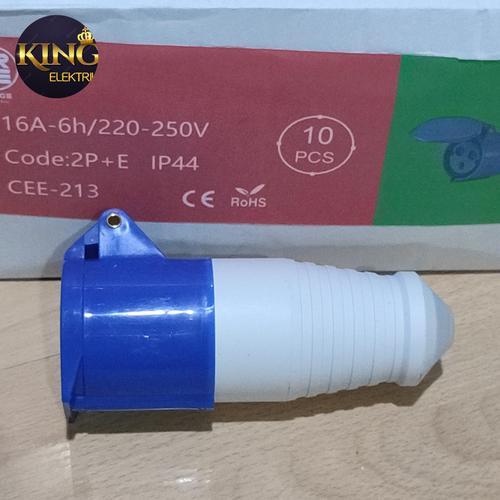Jual Industrial Mobile Socket Mounting 3Pole 16A CEE 213 3Pin Stop Kontak Genset CEE213 3 Pole 3 ...