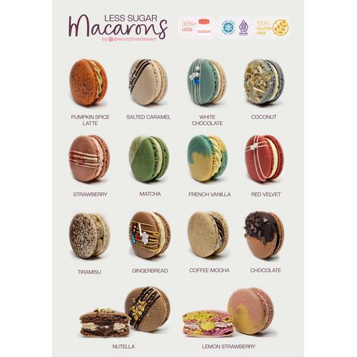 Jual Macaron Less Sugar - Less Sweet, Gluten Free, Halal - MIX (RANDOM ...