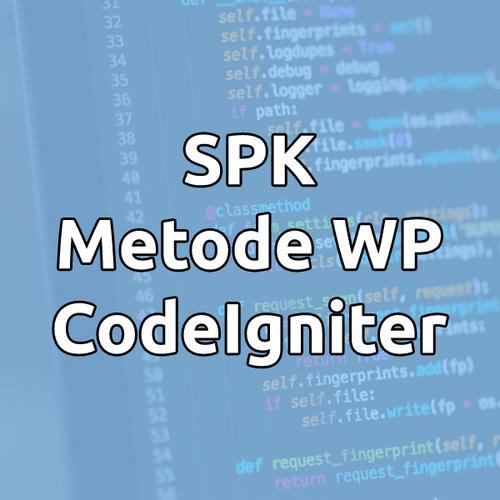 Jual Aplikasi SPK Metode WP Berbasis Web Menggunakan CodeIgniter Full Source Code | 004 - Kota ...