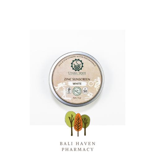 Jual UTAMA SPICE Zinc Sunscreen White SPF50 UVA & UVB Extreme Water ...