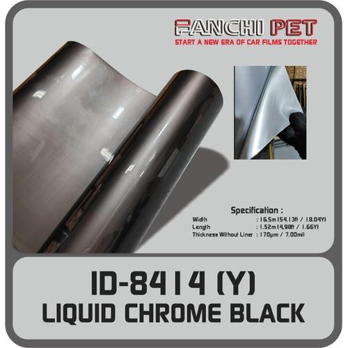 Jual ROLL Sticker FANCHI ID-8414 Y Liquid Chrome Black PET 50cm ROLL ...