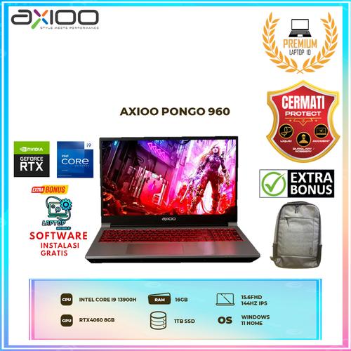 Jual Axioo pongo 960 I9 13900h rtx4060 8gb 16gb 1tbssd 15.6 full hd ...